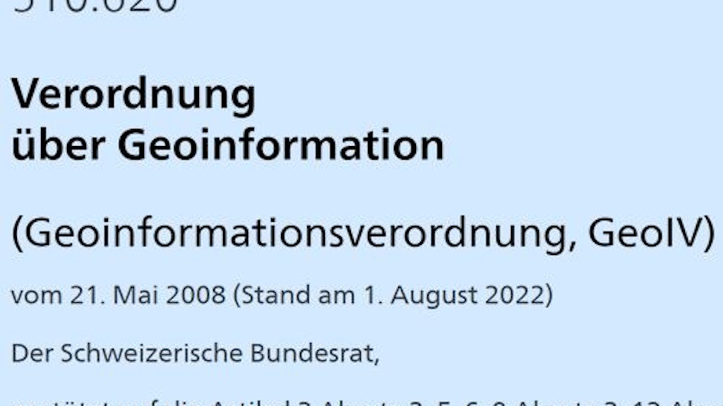 geo.admin.ch - the federal geoportal